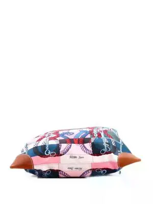 Hermès Silky City Bag Printed Silk And Leather Gm Tote Bag