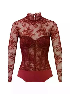 Retrofete Valentina Lace-panelled Bodysuit