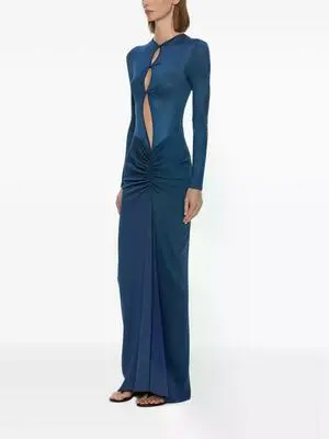 Christopher Esber Open-twist Ruched-detail Maxi Dress