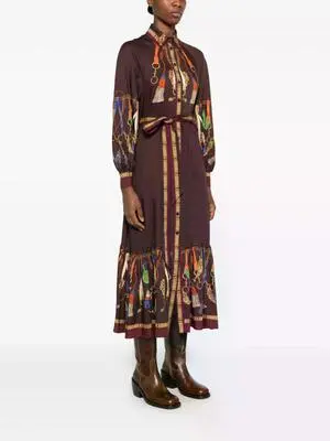 Etro Tassel-print Belted Dress