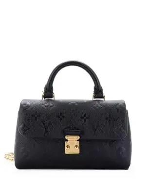 LOUIS VUITTON Madeleine Handbag Monogram Empreinte Leather Nano Satchel - Black