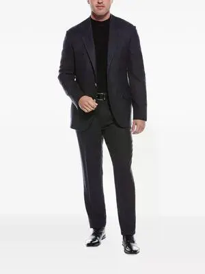 Brunello Cucinelli Check-pattern Single-breasted Suit - Blue