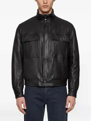SALVATORE SANTORO Grained-leather Jacket