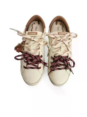 CRIME LONDON Sneakerina Distressed-effect Charm-detail Sneakers