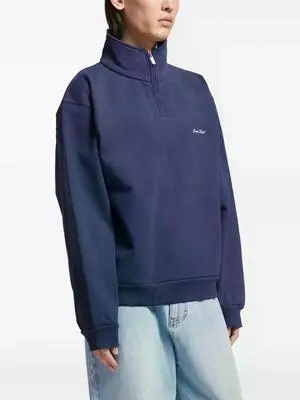 BRAM’S FRUIT Logo-embroidered Half-zip Sweater