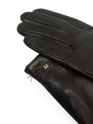Max Mara Logo-plaque Leather Gloves
