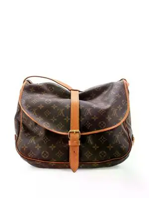 LOUIS VUITTON Saumur Handbag Monogram Canvas 35 Crossbody Bag