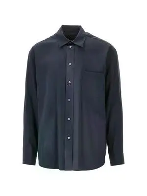 Emporio Armani Chest-pocket Long-sleeve Shirt - Blue