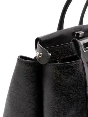 Fendi Large Peekaboo Grained Leather Tote Bag
