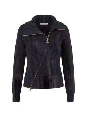 Patrizia Pepe Asymmetric Zip-up Cardigan - Blue