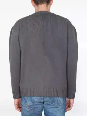 HINNOMINATE Logo-print Ribbed-knit Sweater