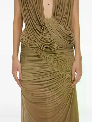 Christopher Esber Orion Ruched Midi Skirt
