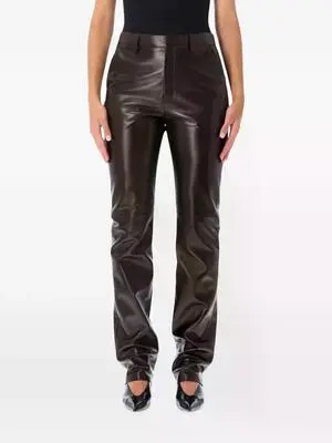 Ralph Lauren Bandbury Leather Trousers - Brown