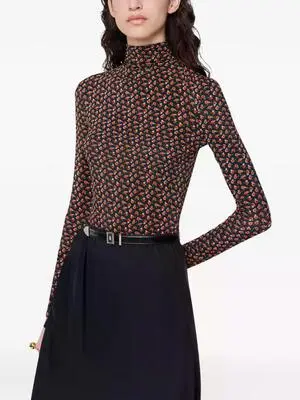 Rabanne Long Sleeved Top In Liberty Print Second Skin Jersey