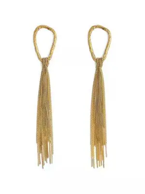 FORTE_FORTE Hammered-effect Tassel Earrings - Gold