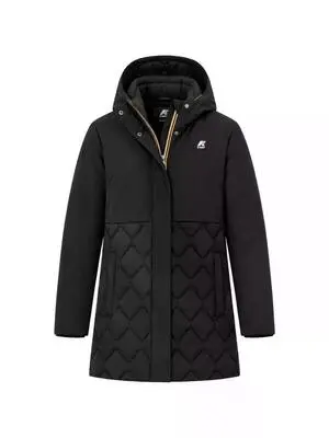 K-WAY Quilted Hooded Jacket - Black