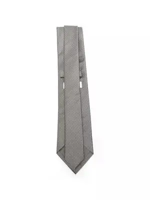 ERRICO FORMICOLA Polka-dot Silk Tie - Grey