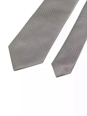 ERRICO FORMICOLA Polka-dot Silk Tie - Grey