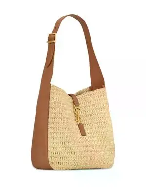 Saint Laurent Small Le 5 À 7 Raffia Shoulder Bag