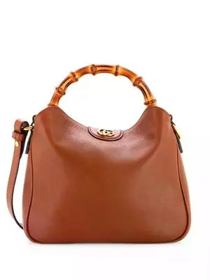 Gucci Diana Nm Bamboo Shoulder Bag Leather Small Tote Bag - Brown