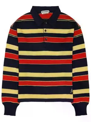 JW Anderson Striped Long-sleeve Polo Shirt