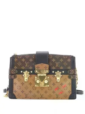 LOUIS VUITTON Trunk Reverse Monogram Canvas Clutch Bag - Brown