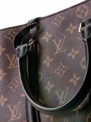 LOUIS VUITTON Soufflot Tote Monogram Canvas With Leather Bb Satchel