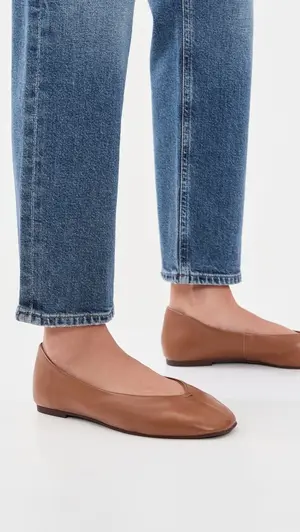 Madewell Greta Glove Flats - Caramel