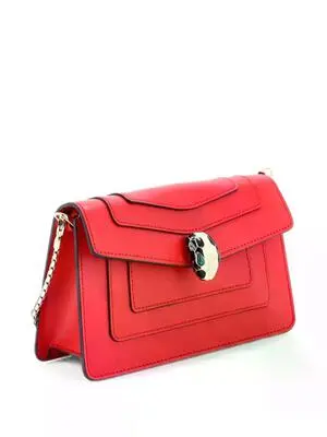 BVLGARI Serpenti Forever Chain Leather Mini Clutch Bag