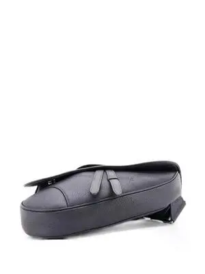 Dior Saddle Atelier Signature Printed Leather Crossbody Bag - Grey
