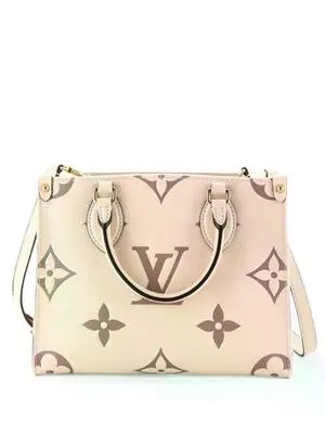 LOUIS VUITTON Onthego Bicolor Monogram Empreinte Giant Pm Tote Bag - Neutrals