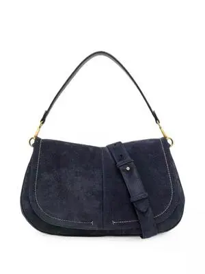 GIANNI CHIARINI Helena Round Calf Suede Large Shoulder Bag