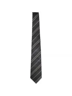 Junya Watanabe Diagonal-stripe Tie - Black