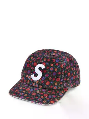 Supreme Logo-embroidered Cap - Black