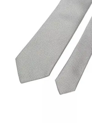 ERRICO FORMICOLA Micro-patterned Silk Tie - Grey