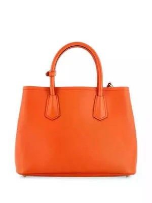 Prada Cuir Double Saffiano Leather Medium Tote Bag - Orange