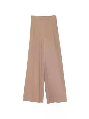 AMAZUIN Pleated Palazzo Pants - Neutrals