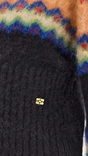 GANNI Brushed Alpaca Fair Isle Sweater