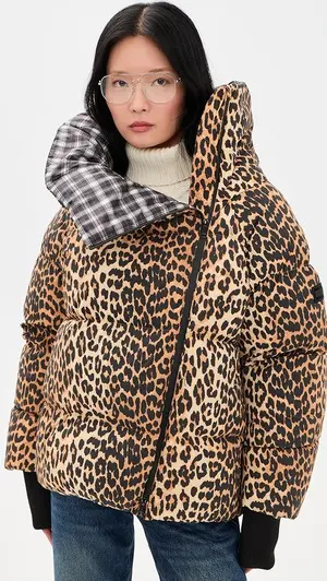 GANNI Future Nylon Printed Quilt Puffer