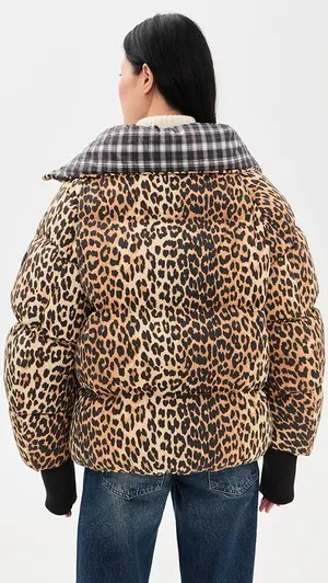 GANNI Future Nylon Printed Quilt Puffer