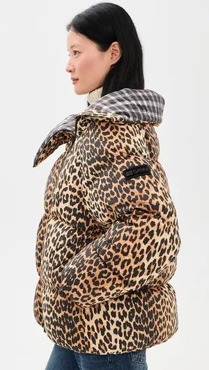 GANNI Future Nylon Printed Quilt Puffer