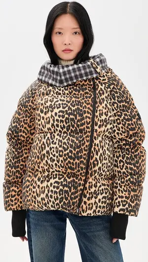 GANNI Future Nylon Printed Quilt Puffer