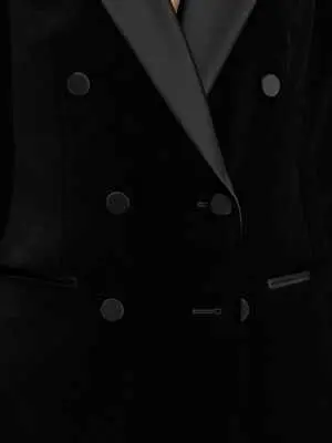 REISS Wren Tall Velvet Double-breasted Tuxedo Blazer