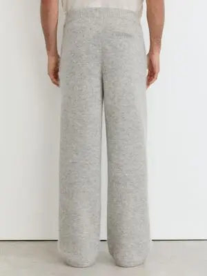 REISS Newby Monogram Brushed Wool-blend Relaxed Joggers