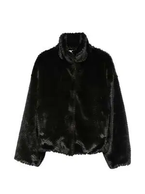 FORTE_FORTE Faux Fur Bomber Jacket - Multicolor