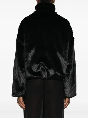 FORTE_FORTE Faux Fur Bomber Jacket