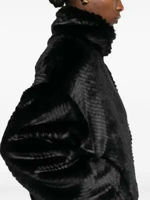 FORTE_FORTE Faux Fur Bomber Jacket