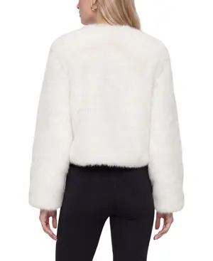 LYLA GRANT Faux Fur Fox Bolero - White