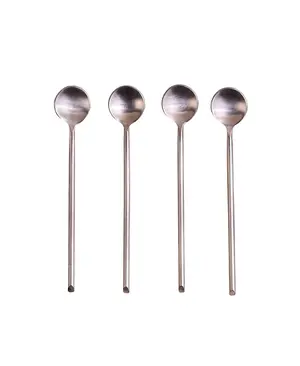 BE HOME Thin Stainless Spoons, Set Of 4 - Silver