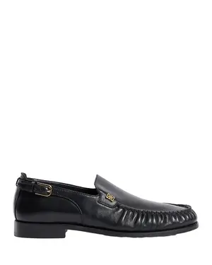 Sandro Leather Buckle Loafers - Black
